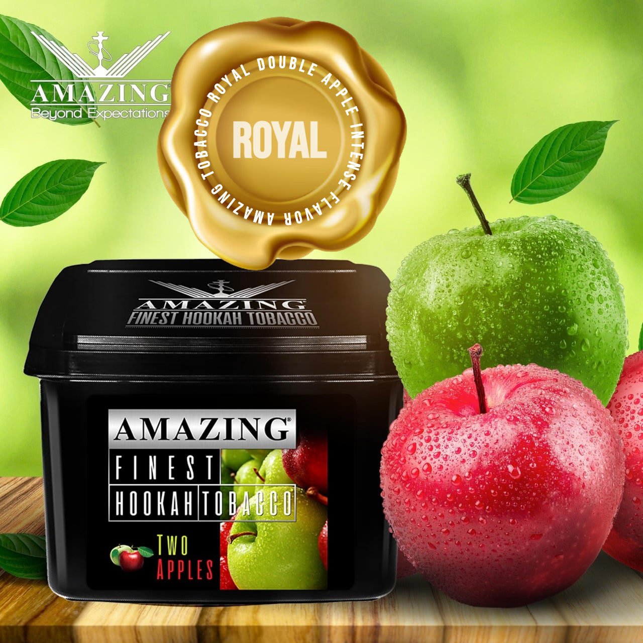 Amazing Molasses Royal Double Apple - معسّل اميزنج تفاحتين ملكي